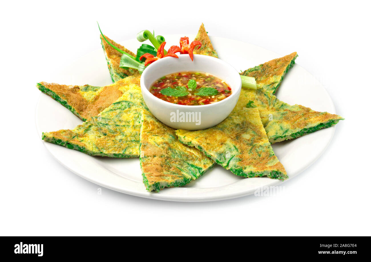 Fried Eggs with Climbing Wattle Triangles shape (Acasia Pennata ...