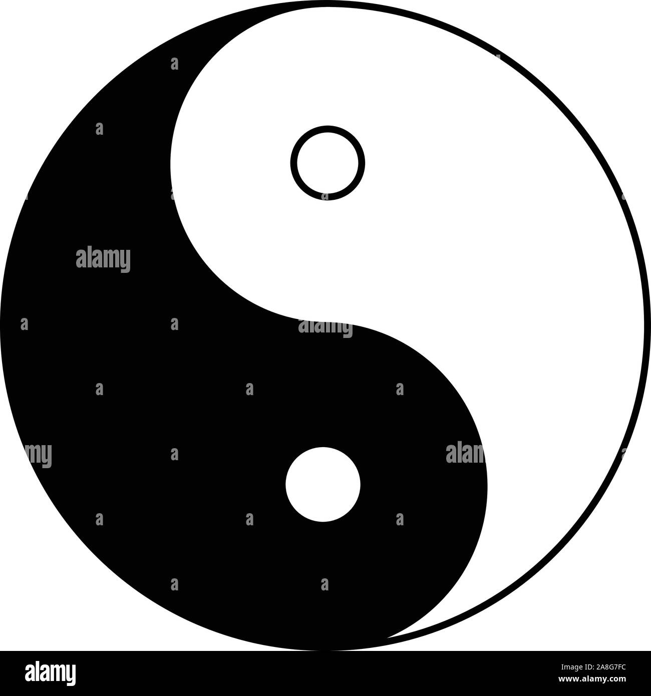 Ying yang icon on white background. flat style. Ying yang sign for your ...