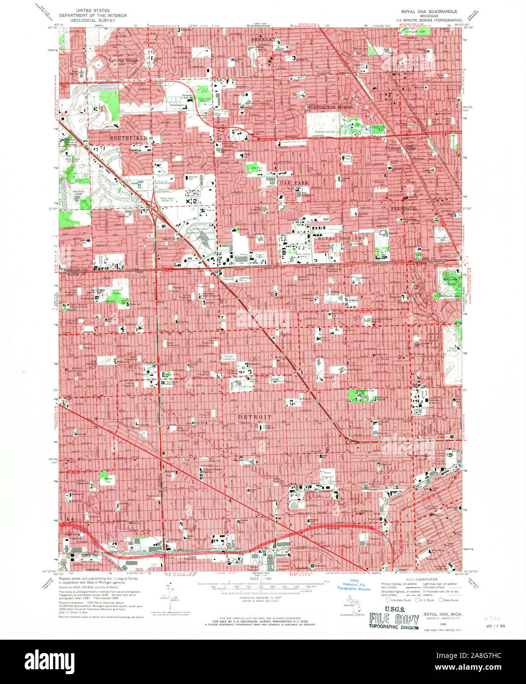 Map of royal oak hi-res stock photography and images - Alamy