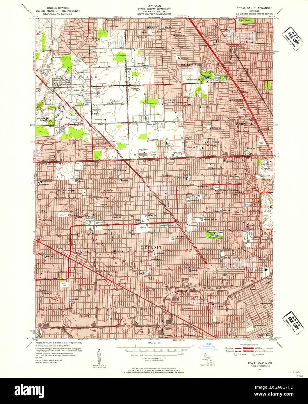 Map of royal oak hi-res stock photography and images - Alamy