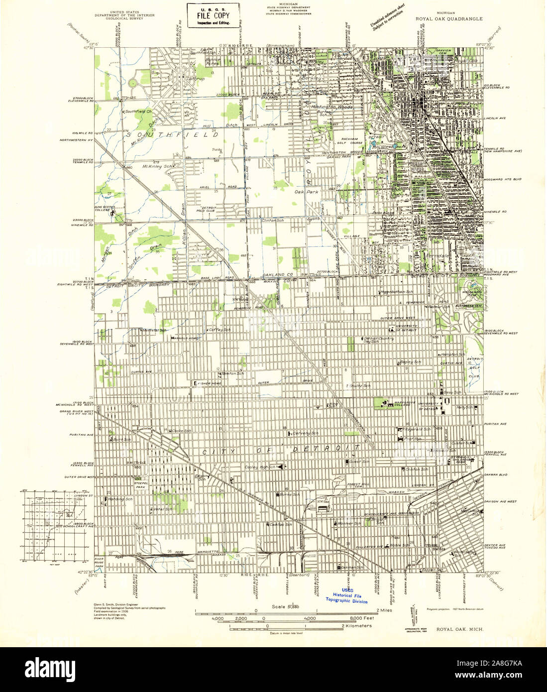 Map of royal oak hi-res stock photography and images - Alamy