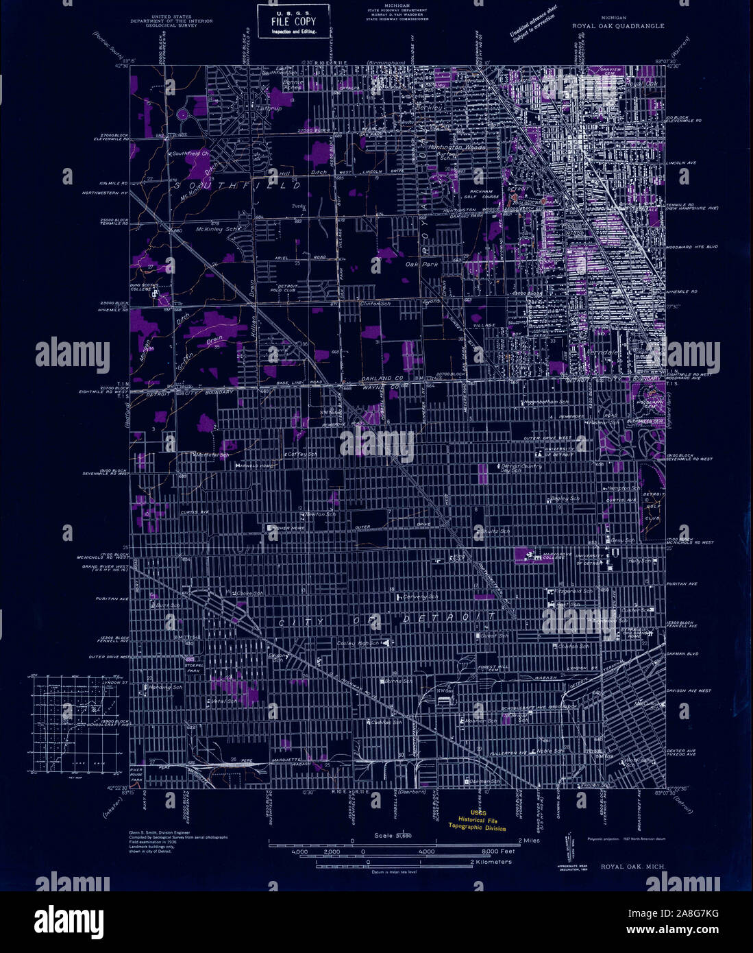 Map of royal oak hi-res stock photography and images - Alamy