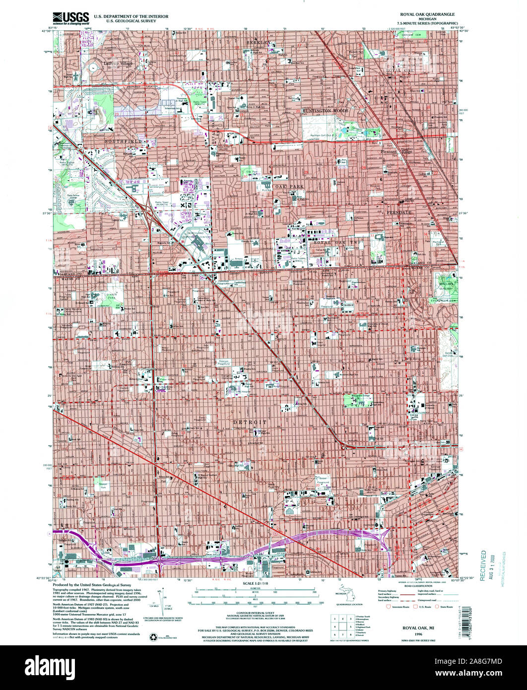 Map of royal oak hi-res stock photography and images - Alamy