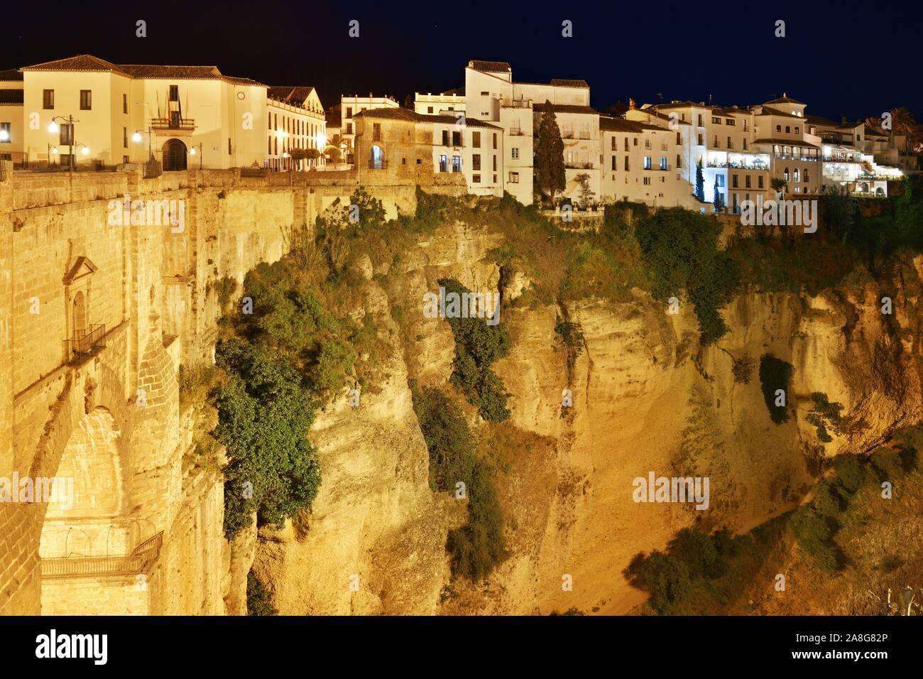 Ronda town view with old buildings in Spain Stock Photo - Alamy