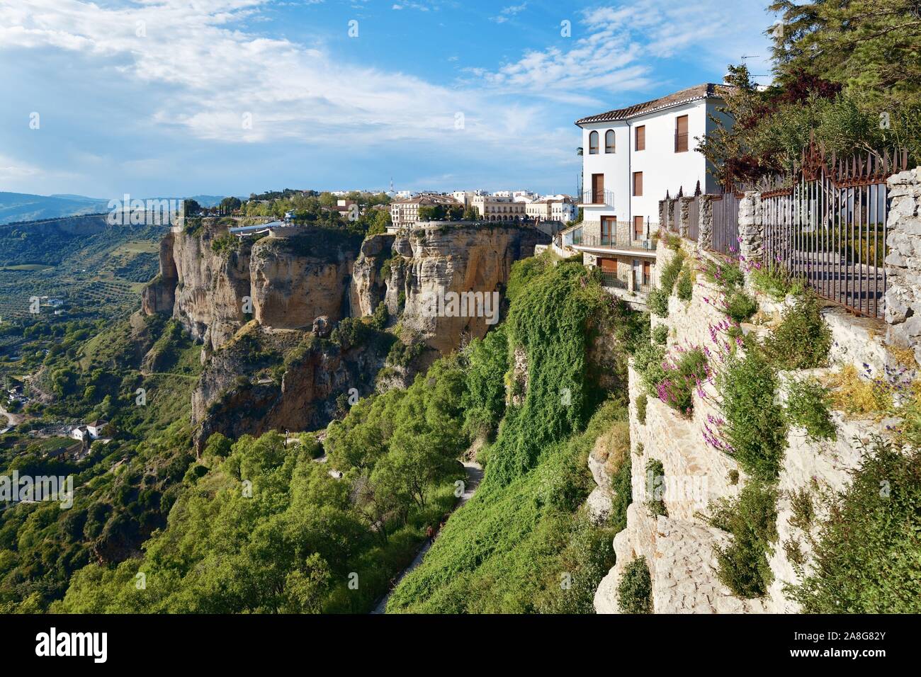Ronda town view with old buildings in Spain Stock Photo - Alamy