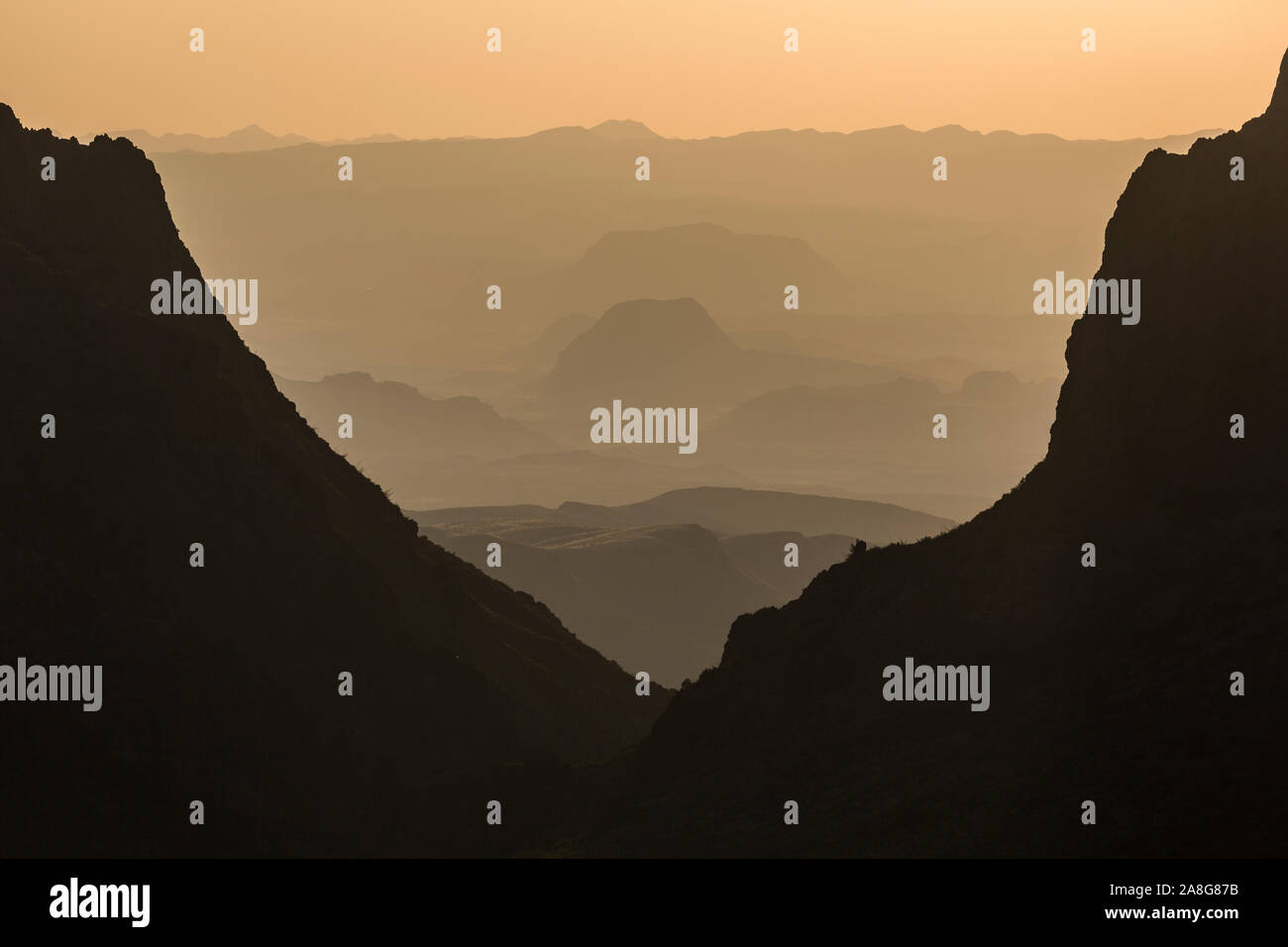 Sunset at The Window in Big Bend National Park in Texas Stock Photo - Alamy