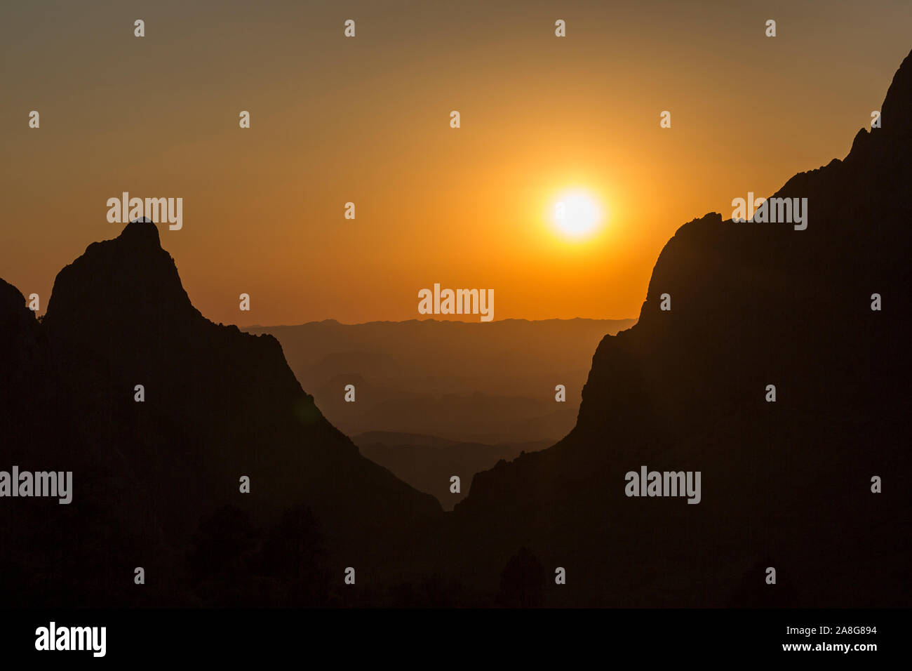 Sunset at The Window in Big Bend National Park in Texas Stock Photo - Alamy
