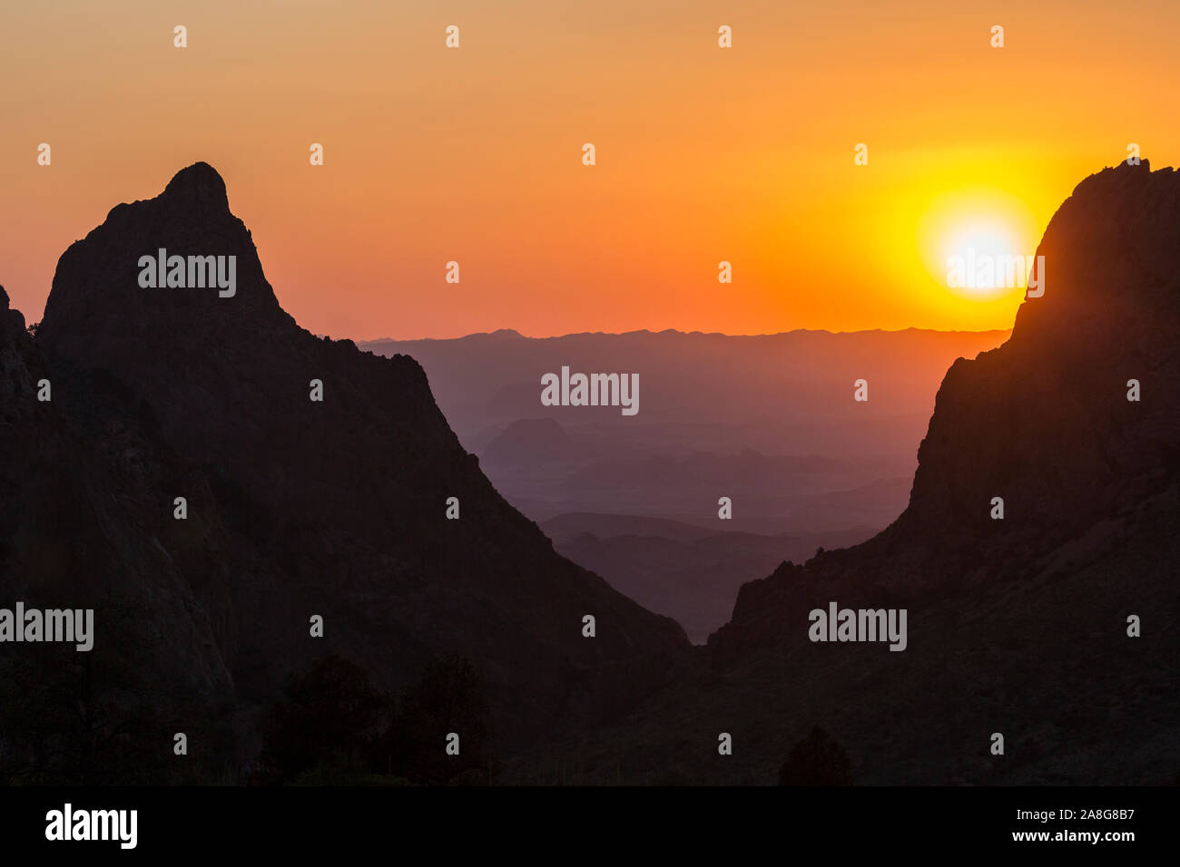 Sunset at The Window in Big Bend National Park in Texas Stock Photo - Alamy