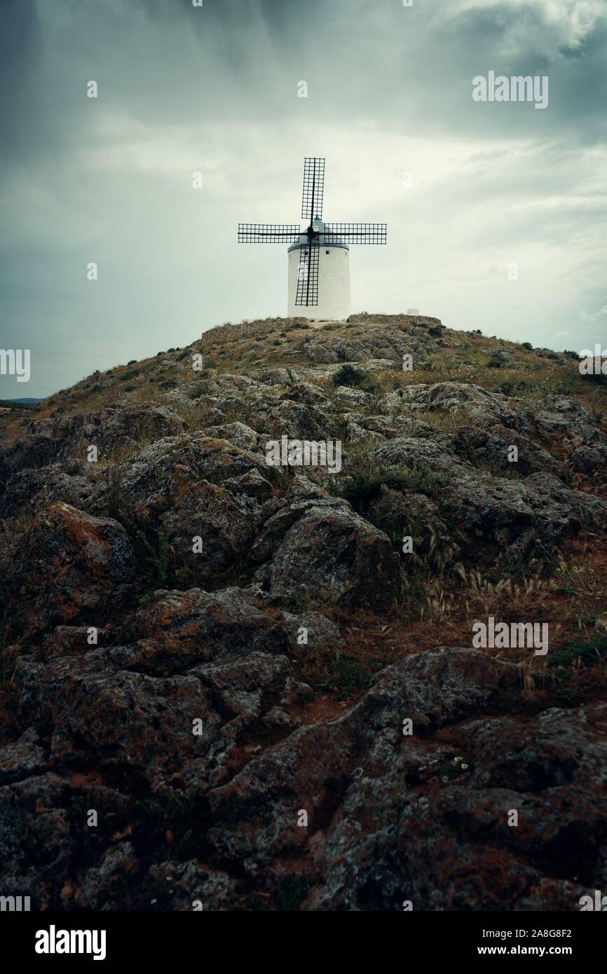 Windmill in Consuegra near Toledo in Spain Stock Photo - Alamy