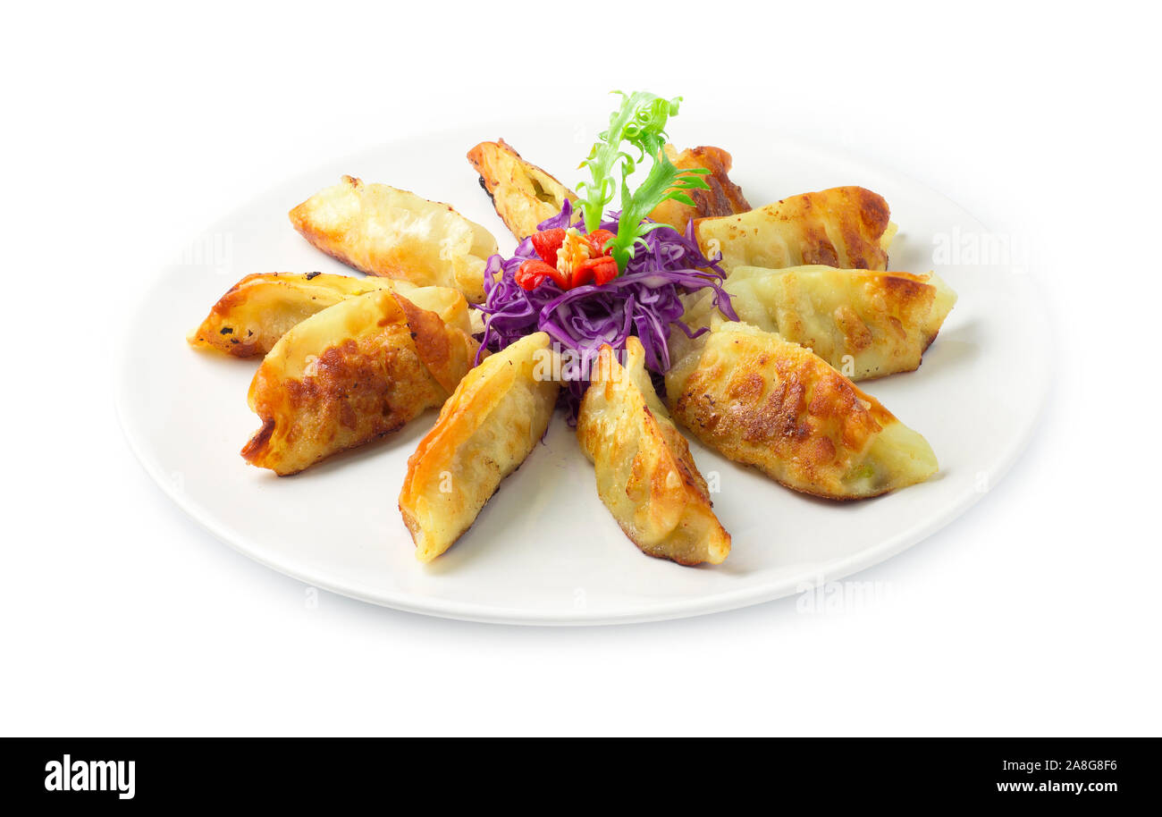 Gyoza fried dumplings Japanese style appetizer traditional goodtasty ...