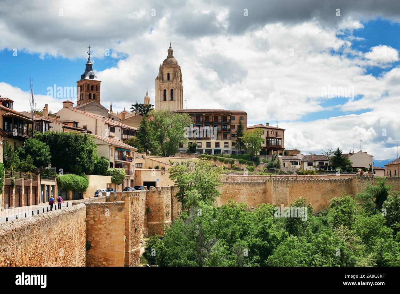Ancient architecture of Cathedral of Segovia in Spain Stock Photo - Alamy