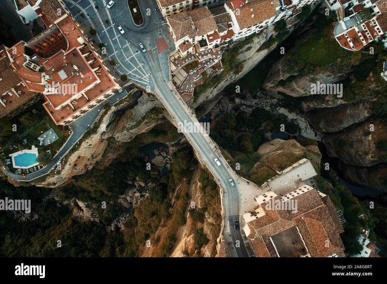 Bridge ronda drone view in hi-res stock photography and images - Alamy