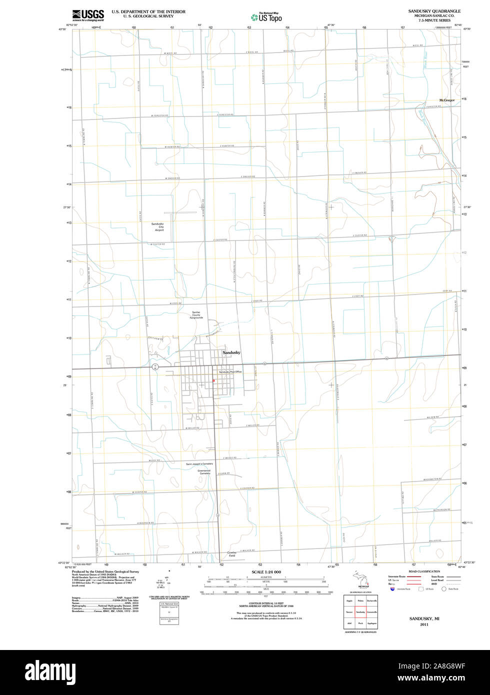 Map of sandusky hi-res stock photography and images - Alamy