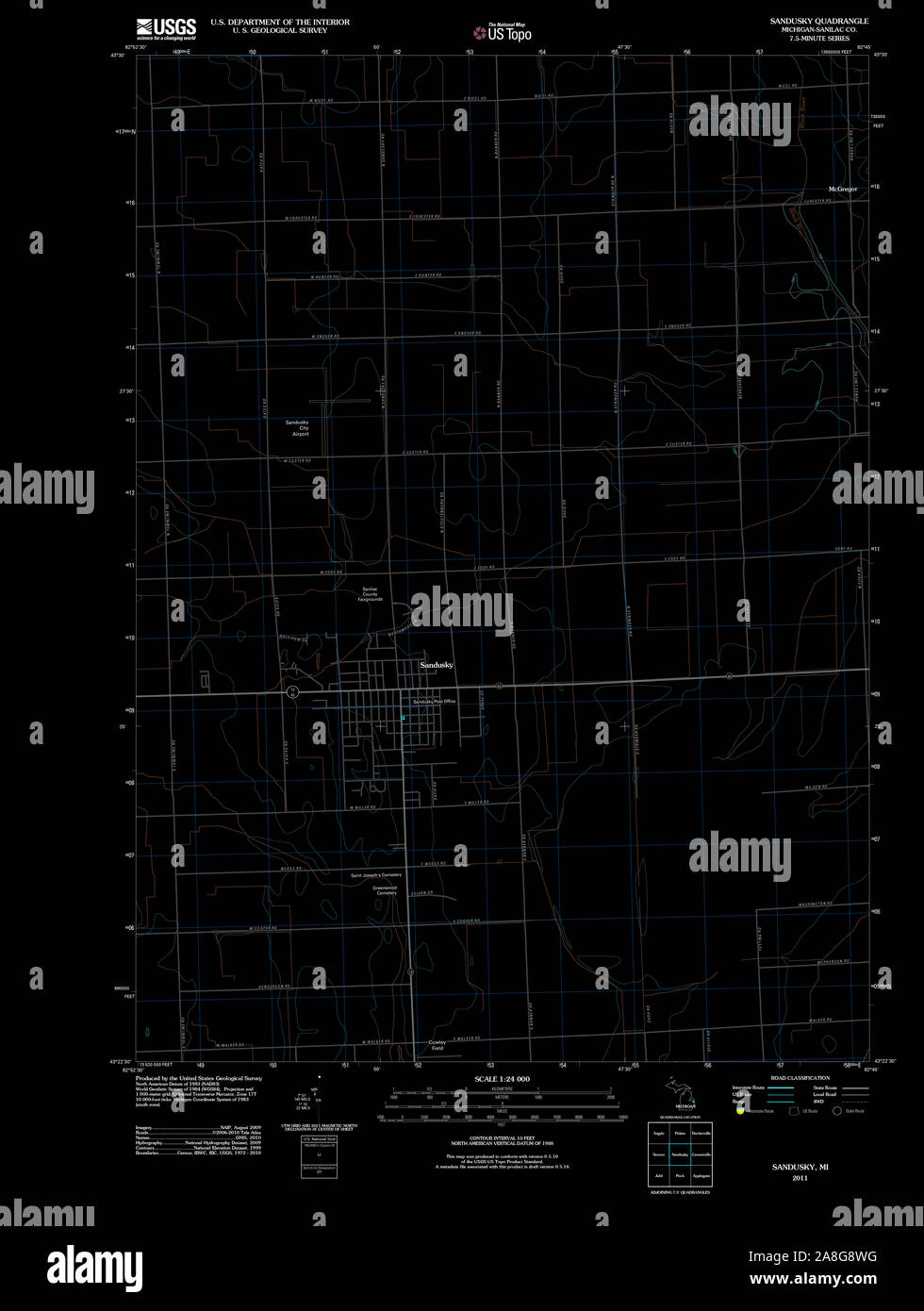 Map of sandusky hi-res stock photography and images - Alamy