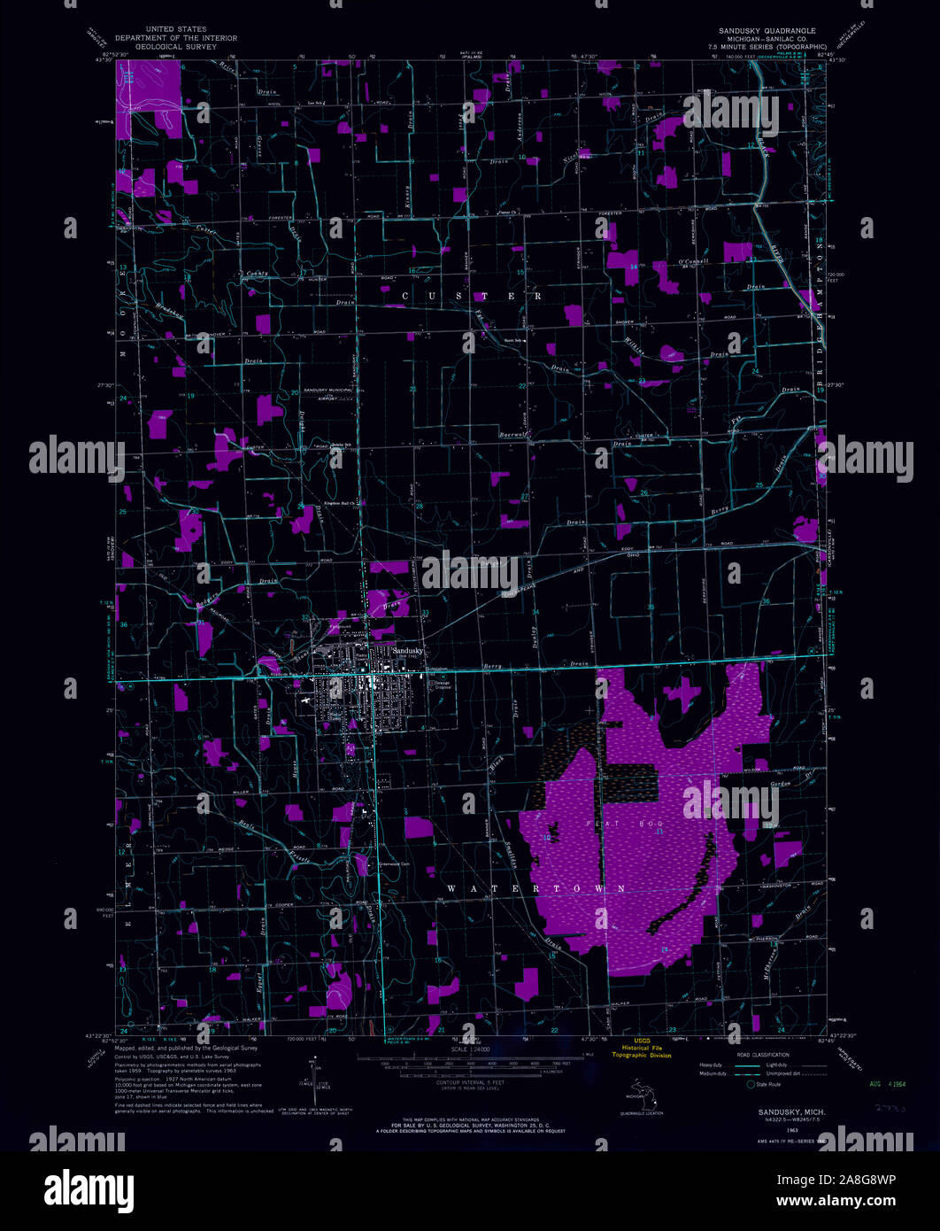 Map of sandusky hi-res stock photography and images - Alamy