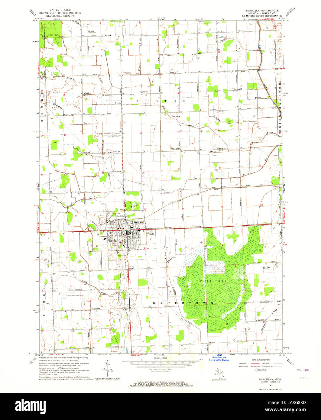 Map of sandusky hi-res stock photography and images - Alamy