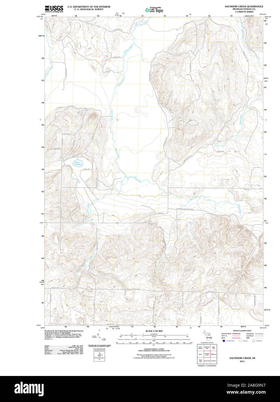 Map of saunders hi-res stock photography and images - Alamy