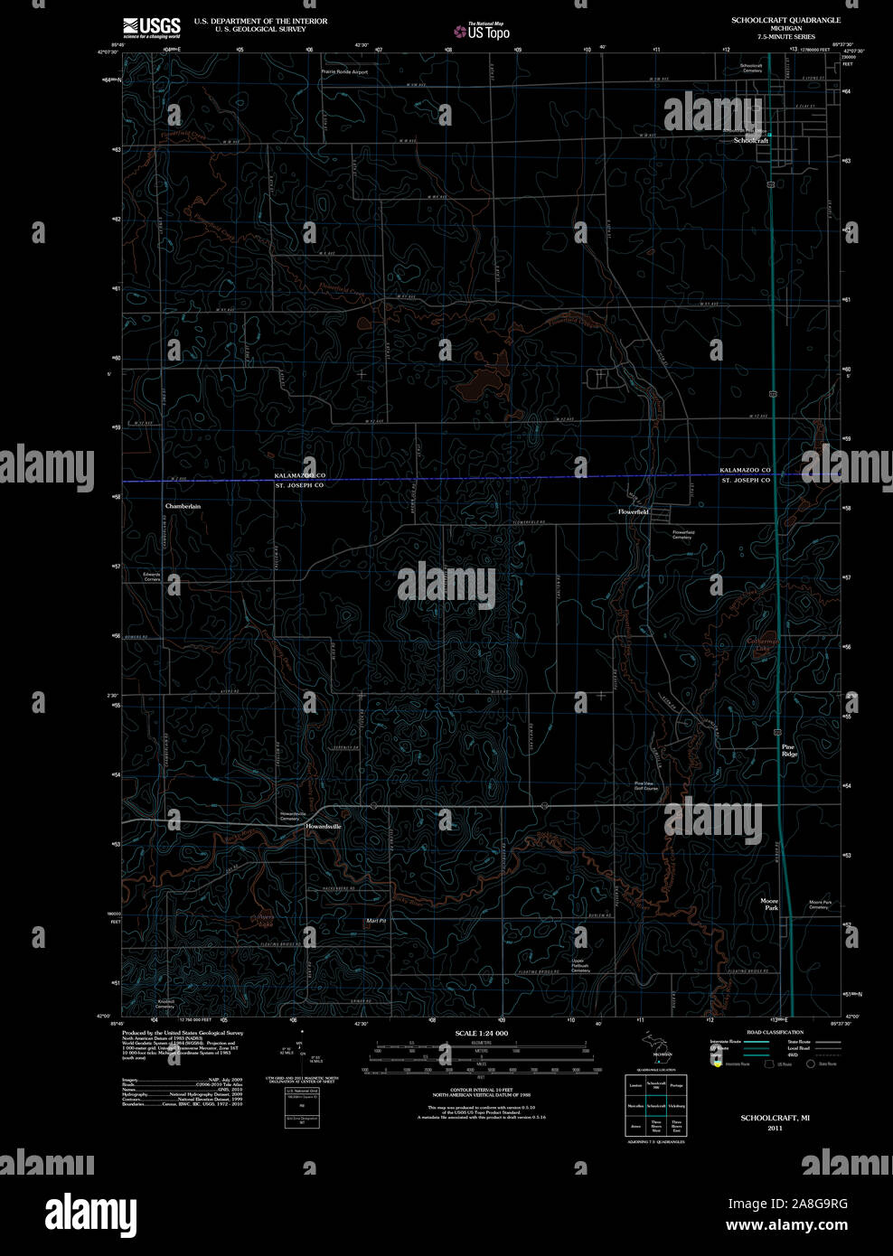 Map of schoolcraft hi-res stock photography and images - Alamy