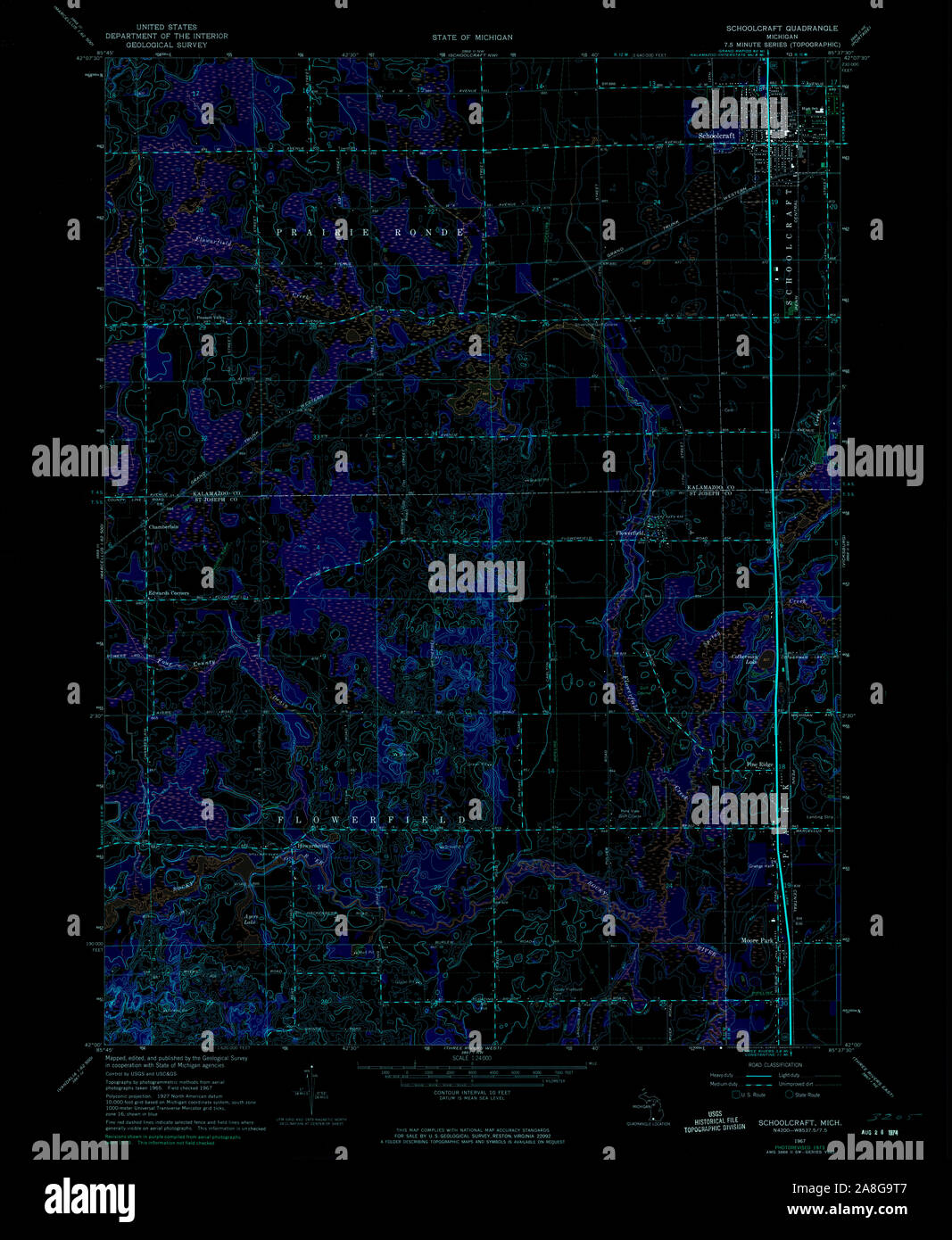 Map of schoolcraft hi-res stock photography and images - Alamy