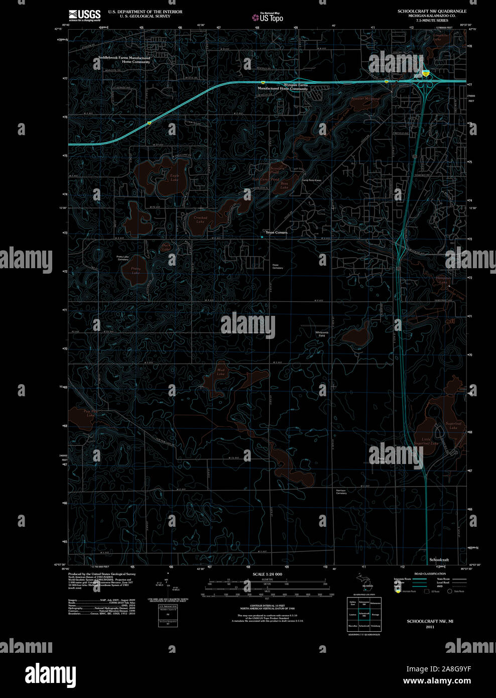 Map of schoolcraft hi-res stock photography and images - Alamy