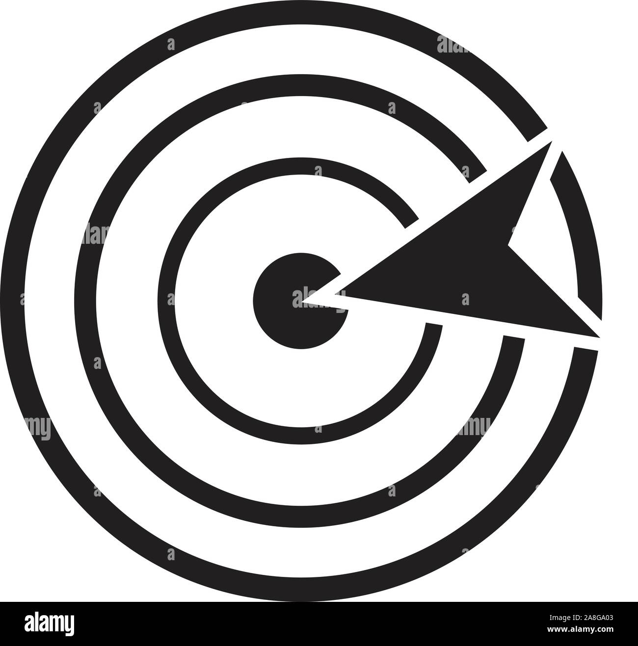 aim icon on white background. flat style. target icon for your web site ...