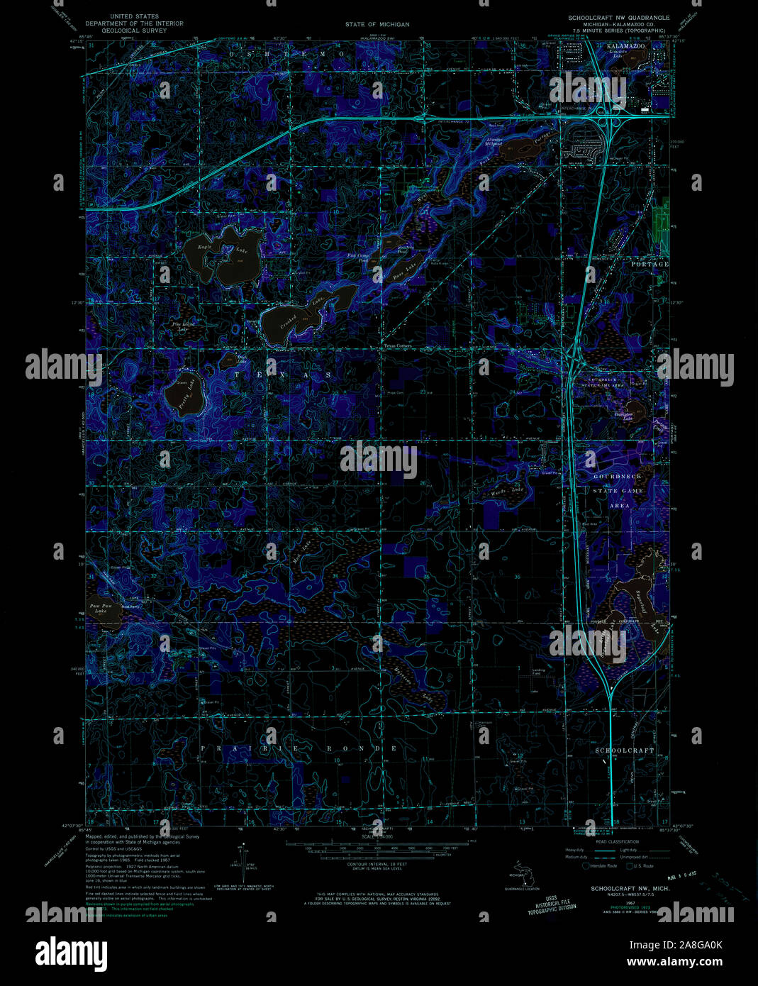 Map of schoolcraft hi-res stock photography and images - Alamy
