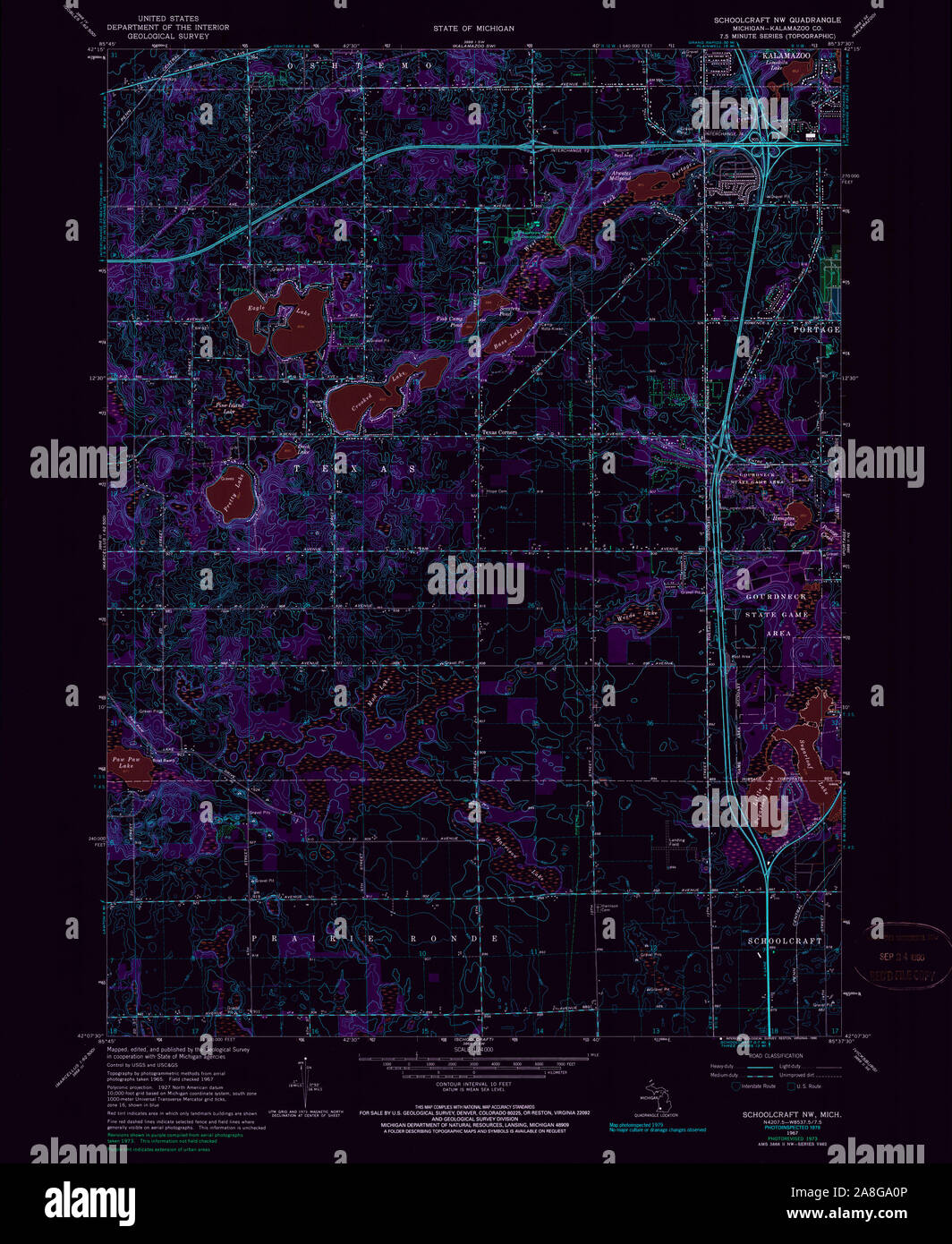 Map of schoolcraft hi-res stock photography and images - Alamy