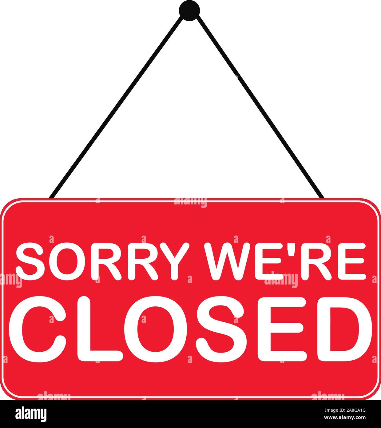 close store icon on white background. flat style. closed door icon for ...