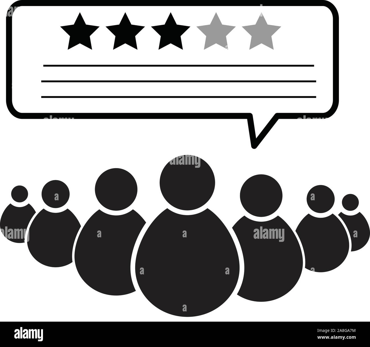 customer rating icon on white background. flat style. feedback icon for ...