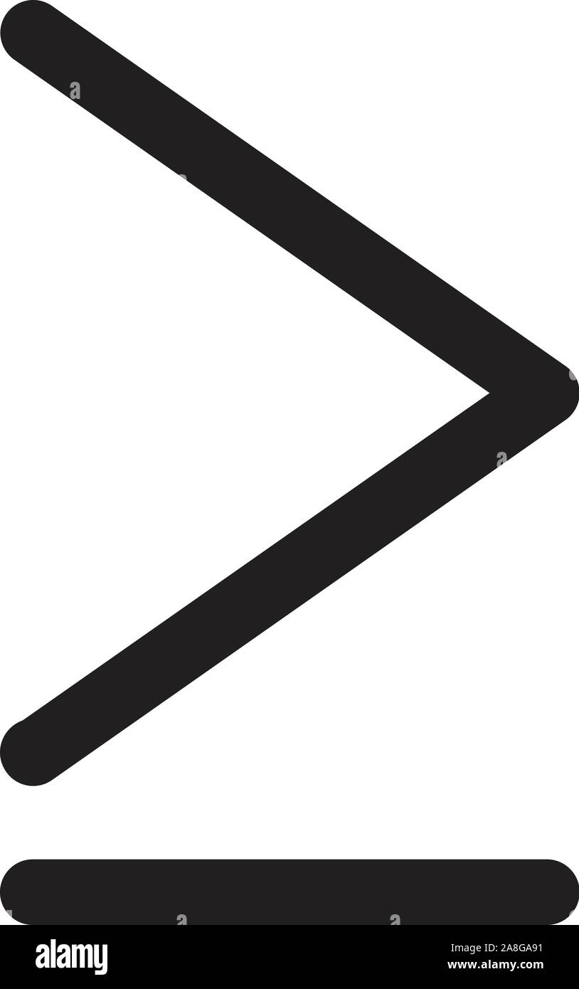 greater then basic elements icon on white background. flat style ...