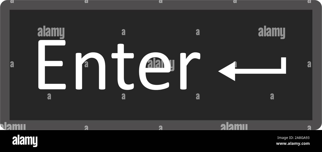 Enter computer key button on white background. flat style. ENTER button ... Enter computer key button on white background. flat style. ENTER button ...