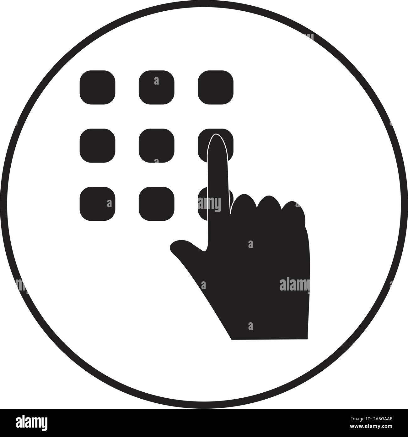 enter code icon on white background. flat style. access code icon for ...