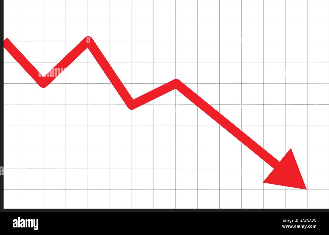stock icon on white background. flat style. financial market crash icon ...