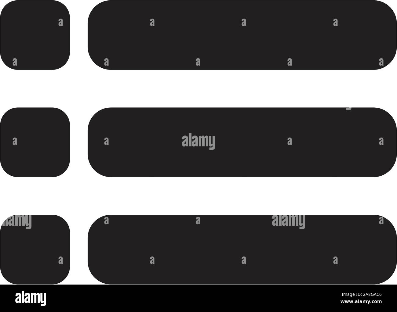 List icon on white background. flat style. List Symbol for your web ...
