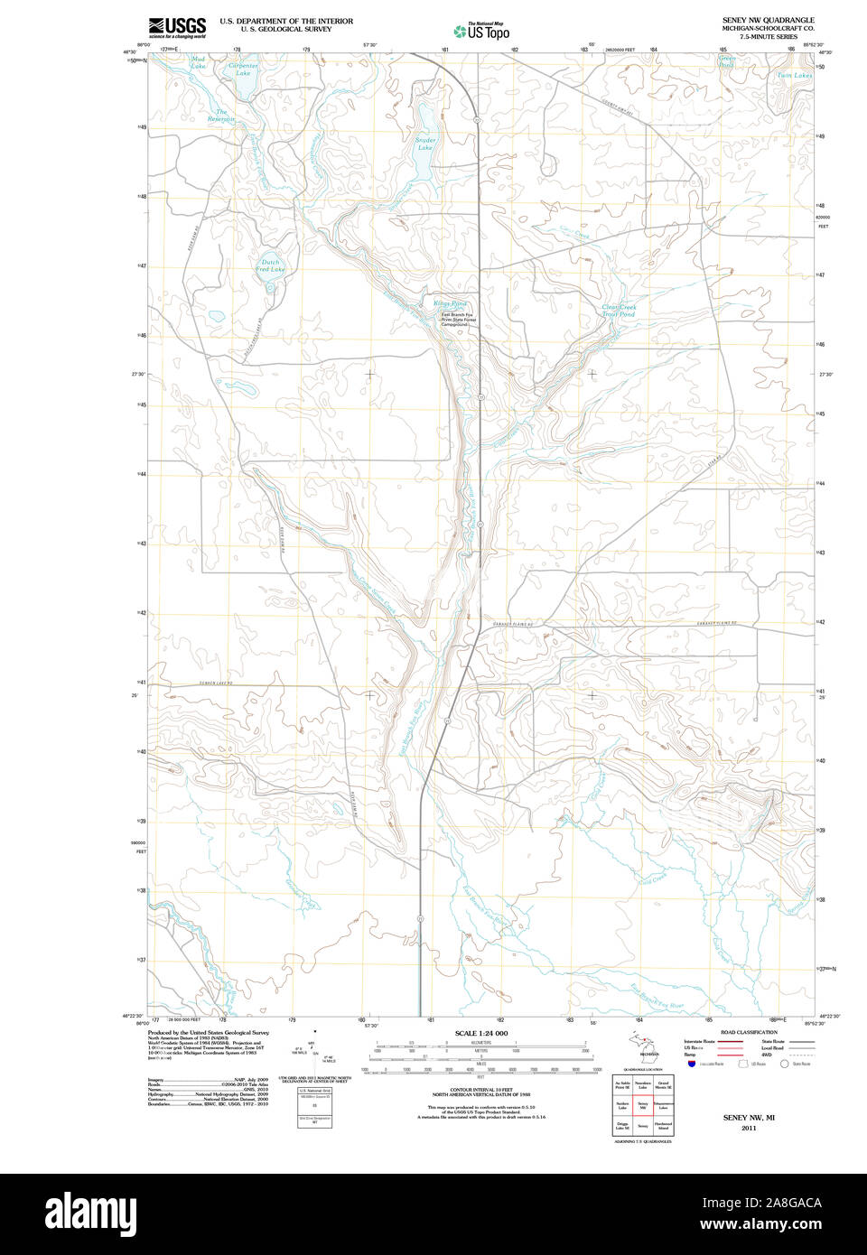 Map of seney michigan hi-res stock photography and images - Alamy