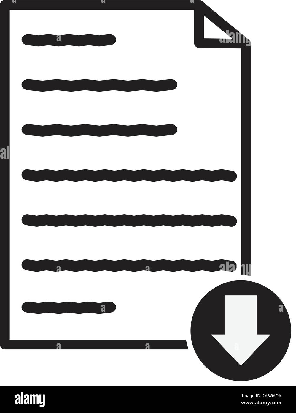 download file icon on white background. flat style. download file icon ...