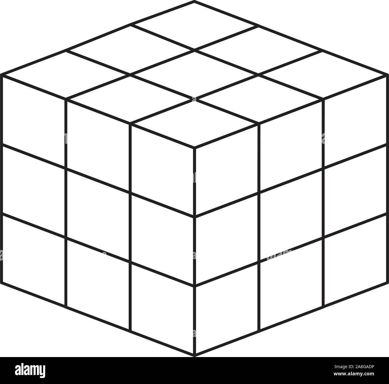 math cube line icon on white background. flat style. math cube line ... math cube line icon on white background. flat style. math cube line ...