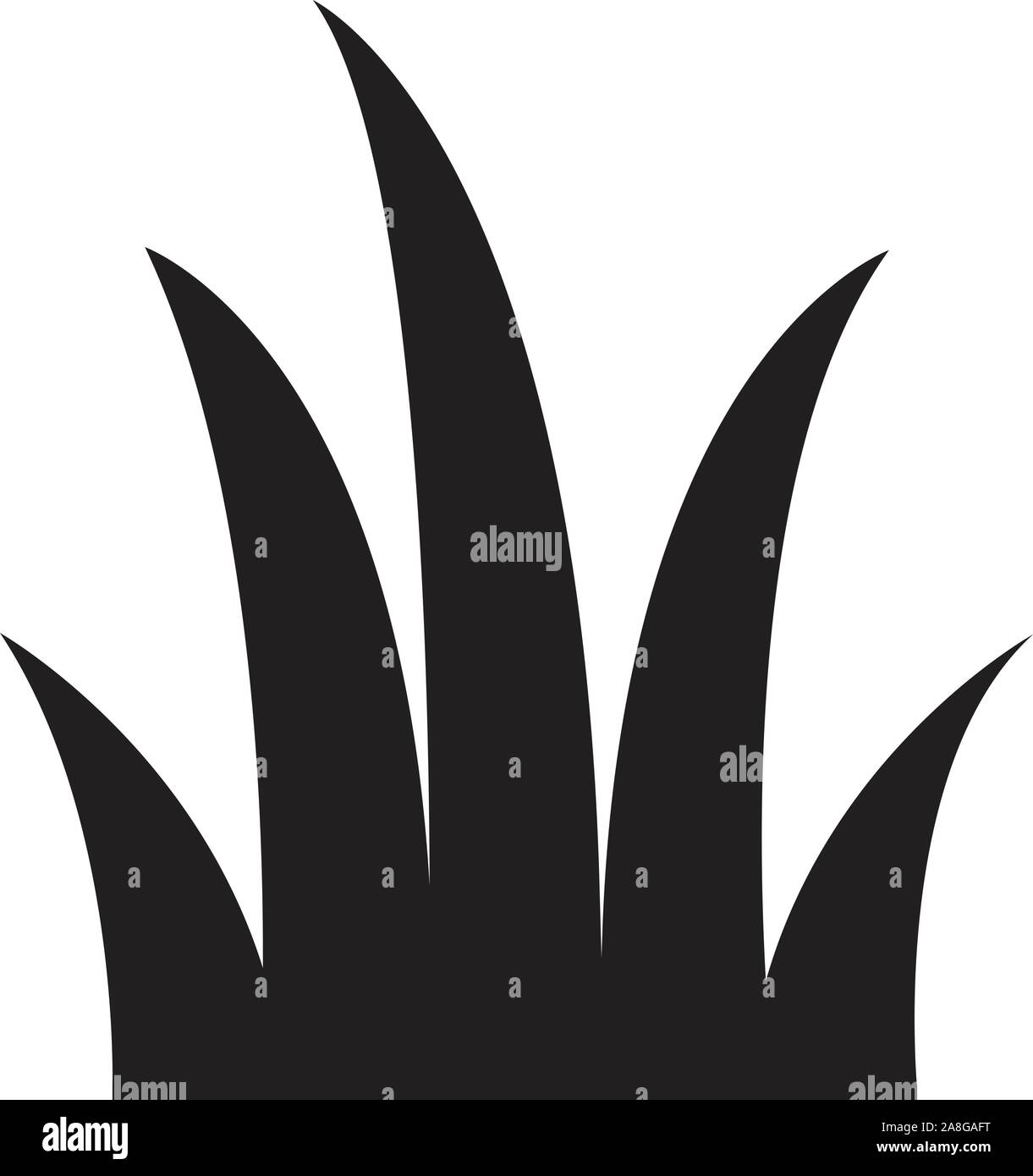 grass icon on white background. flat style. grass icon for your web ...