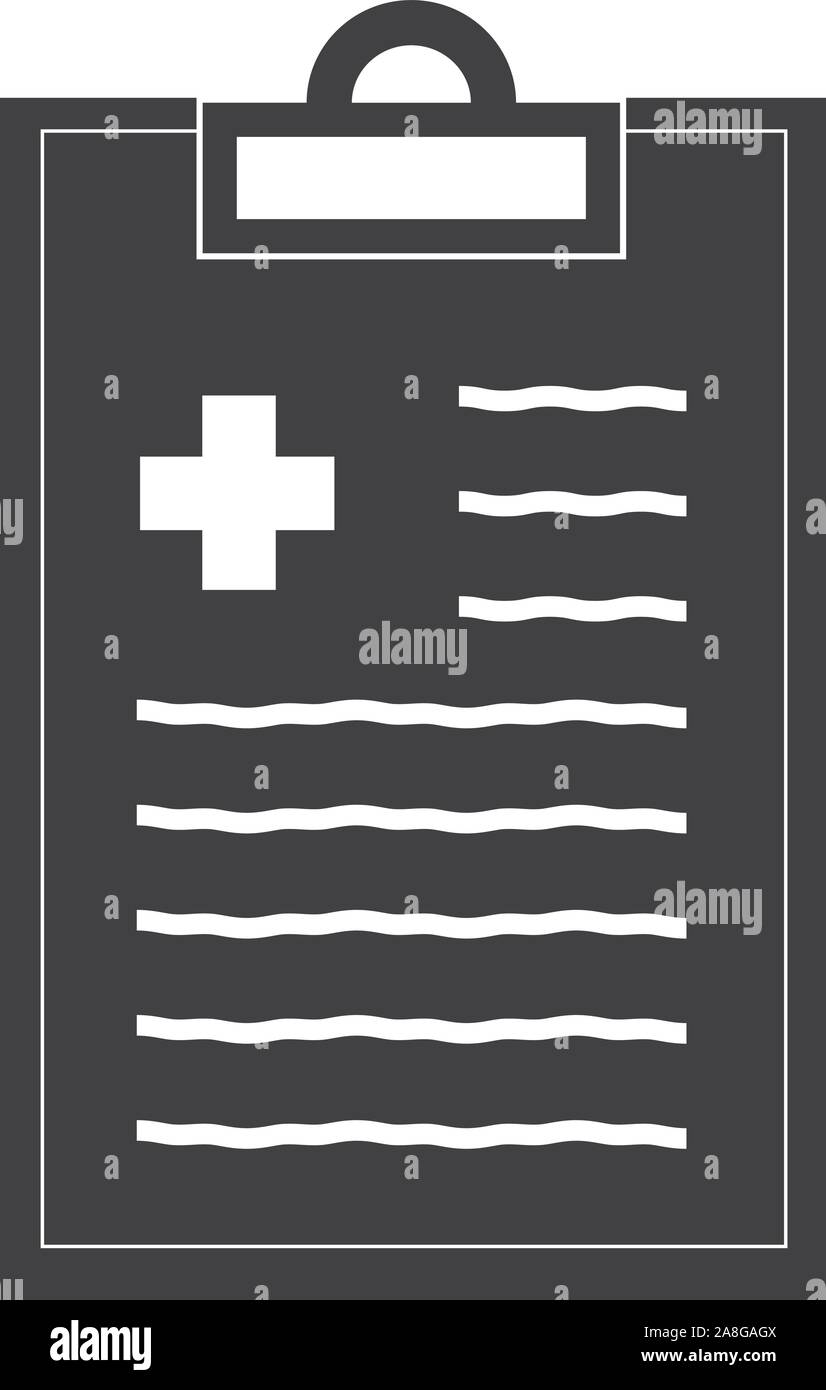 medical record icon on white background. flat style. medical report ...