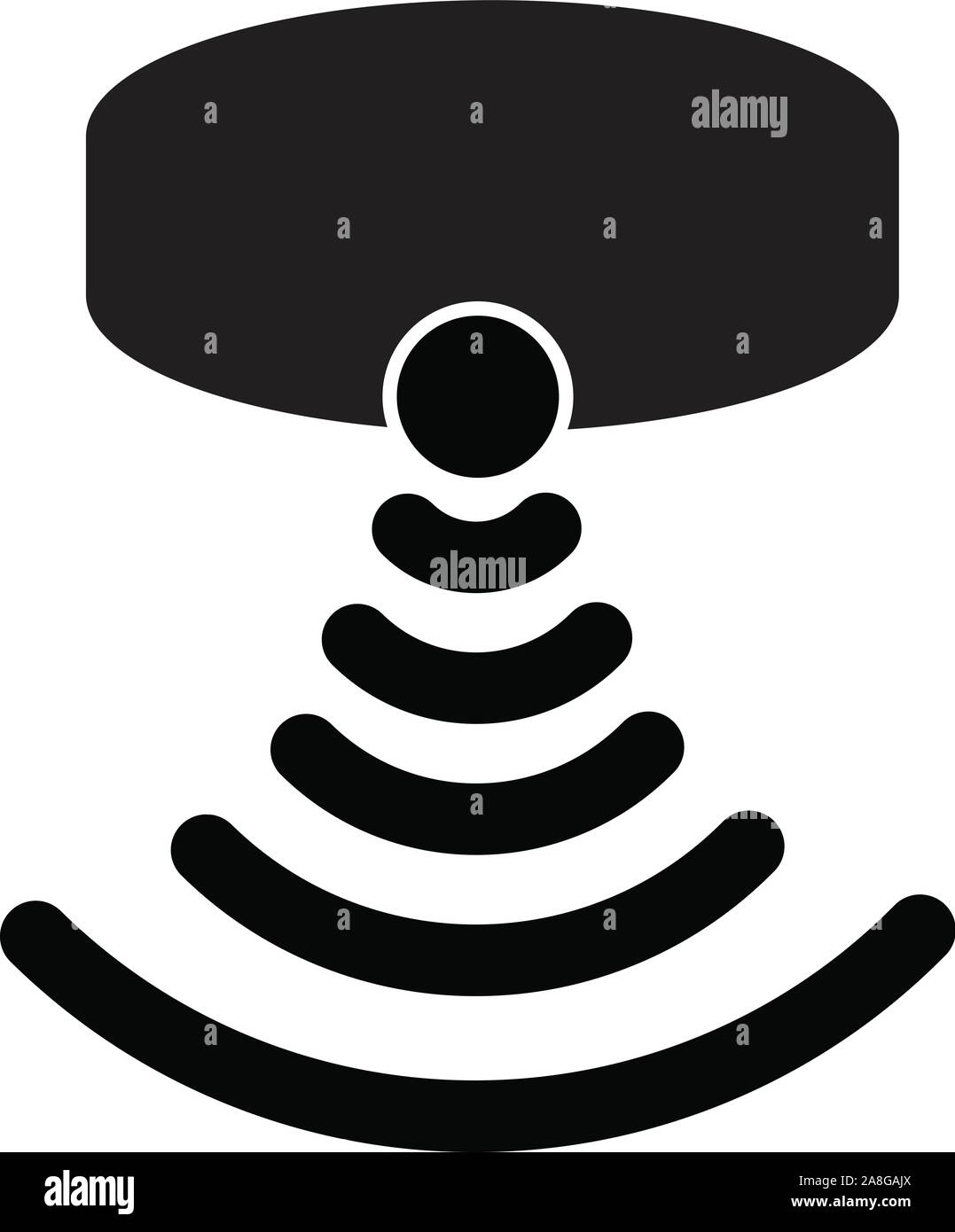 motion sensor icon on white background. flat style.sensor waves signal ... motion sensor icon on white background. flat style.sensor waves signal ...