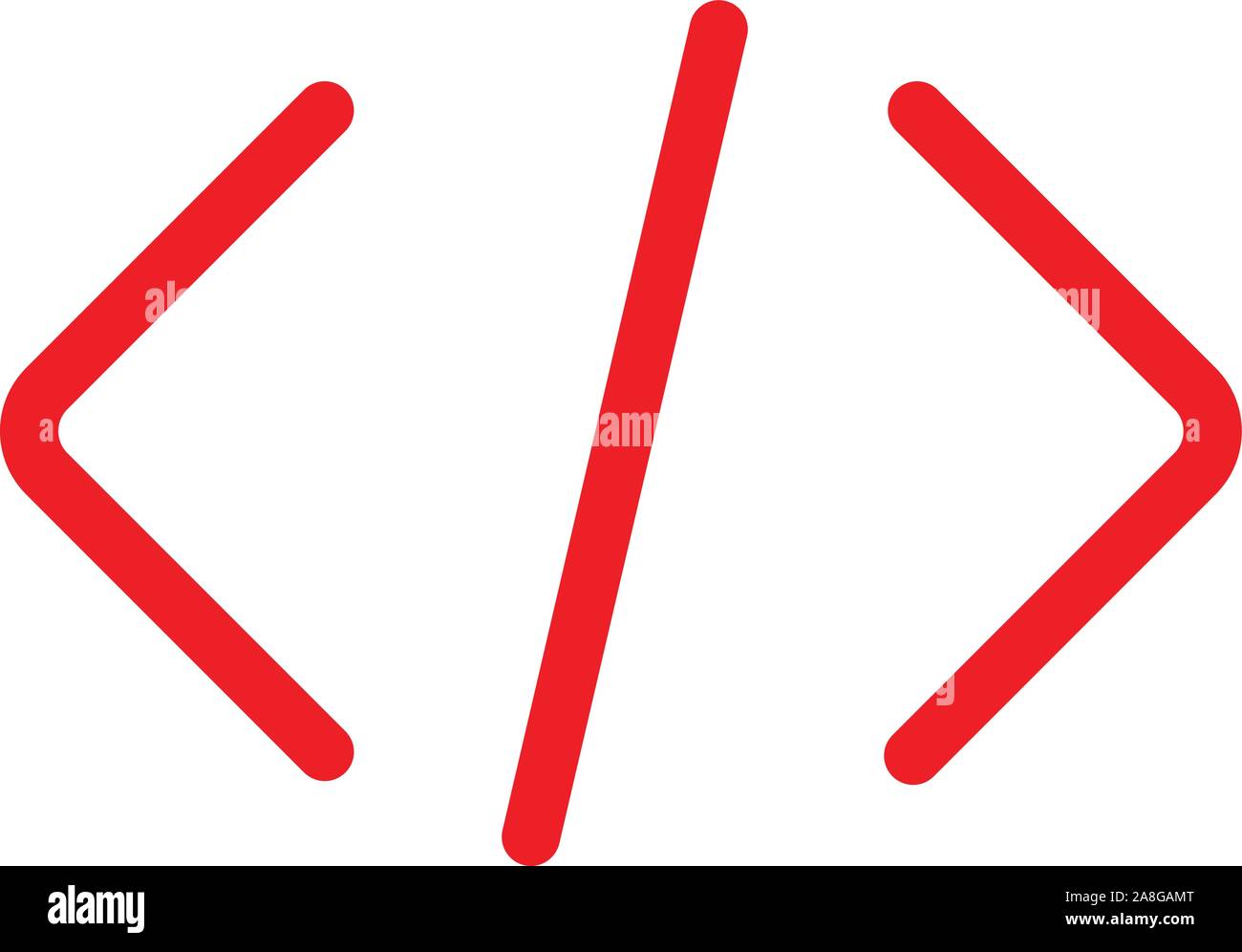 red code icon on white background. flat style. red code icon for your ...