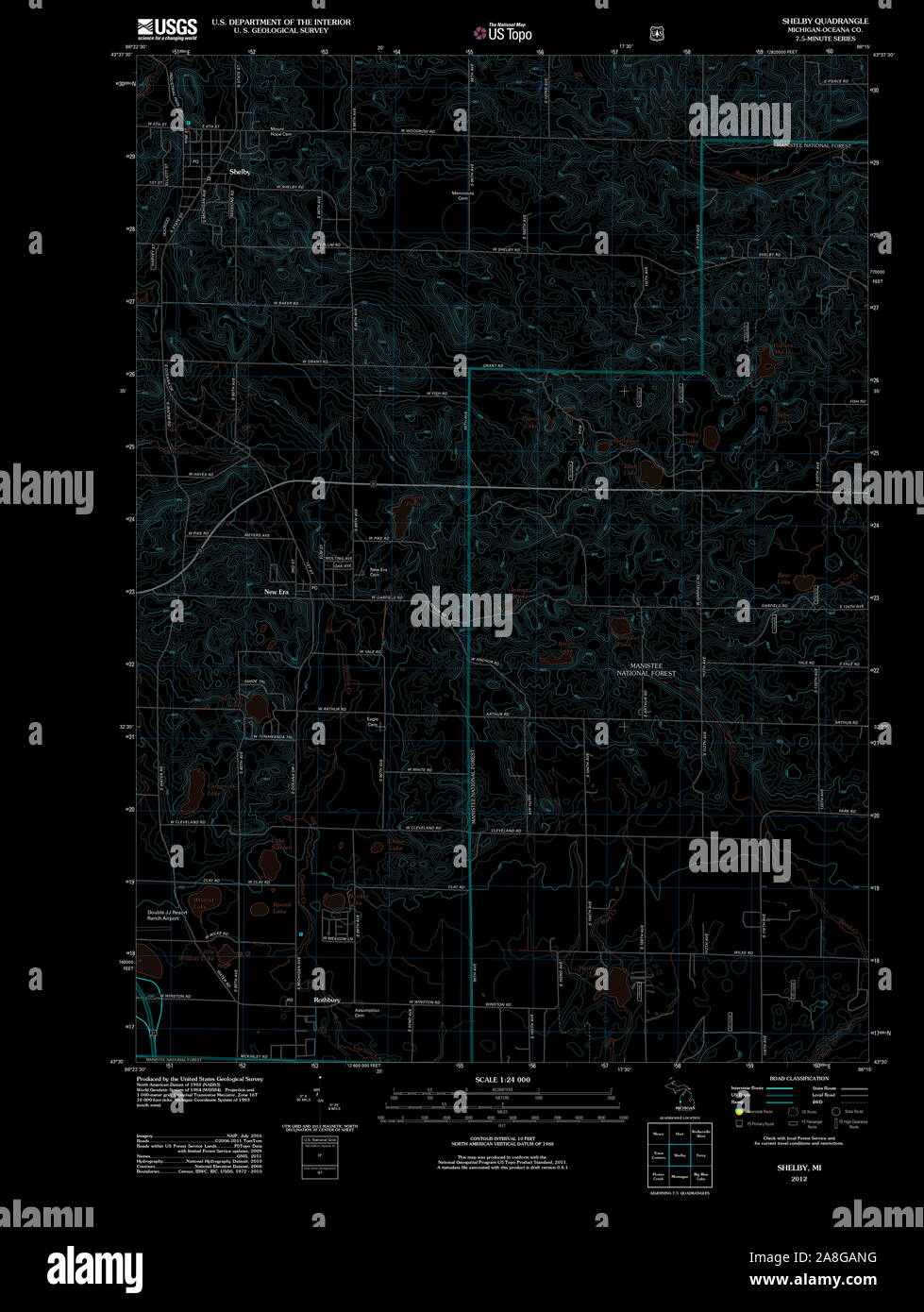 Shelby michigan map hi-res stock photography and images - Alamy