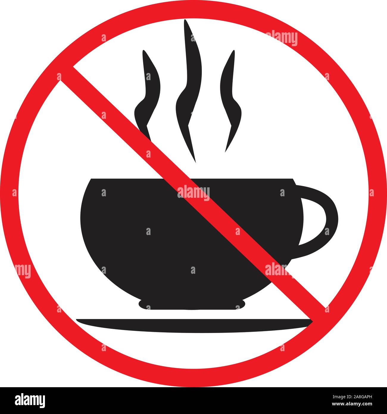 no coffee cup icon on white background. flat style. no coffee cup icon ...
