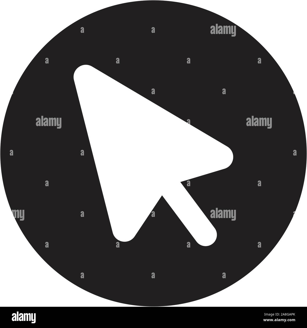 mouse cursor icon on white background. flat style. mouse cursor icon ...