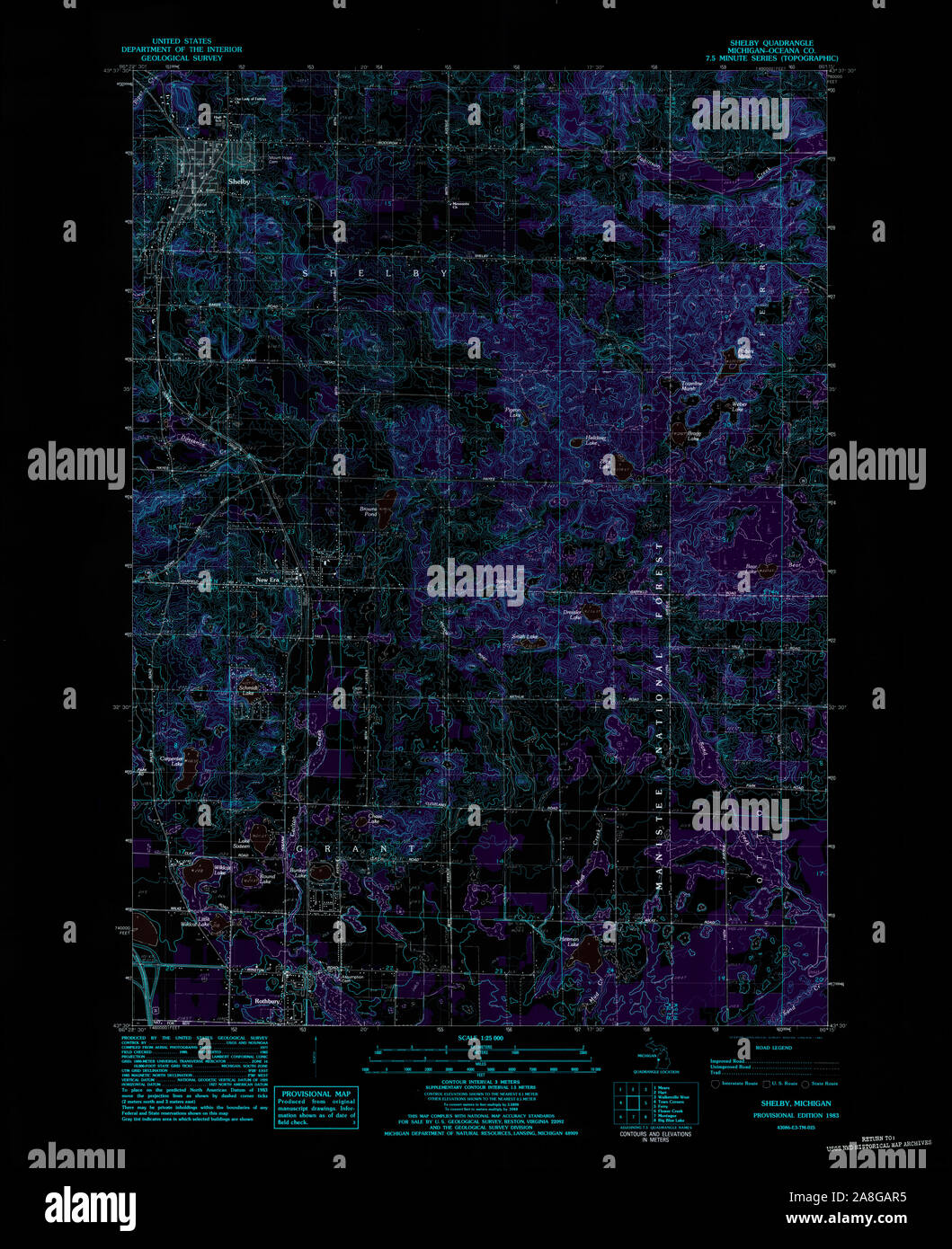 Map of shelby michigan hi-res stock photography and images - Alamy