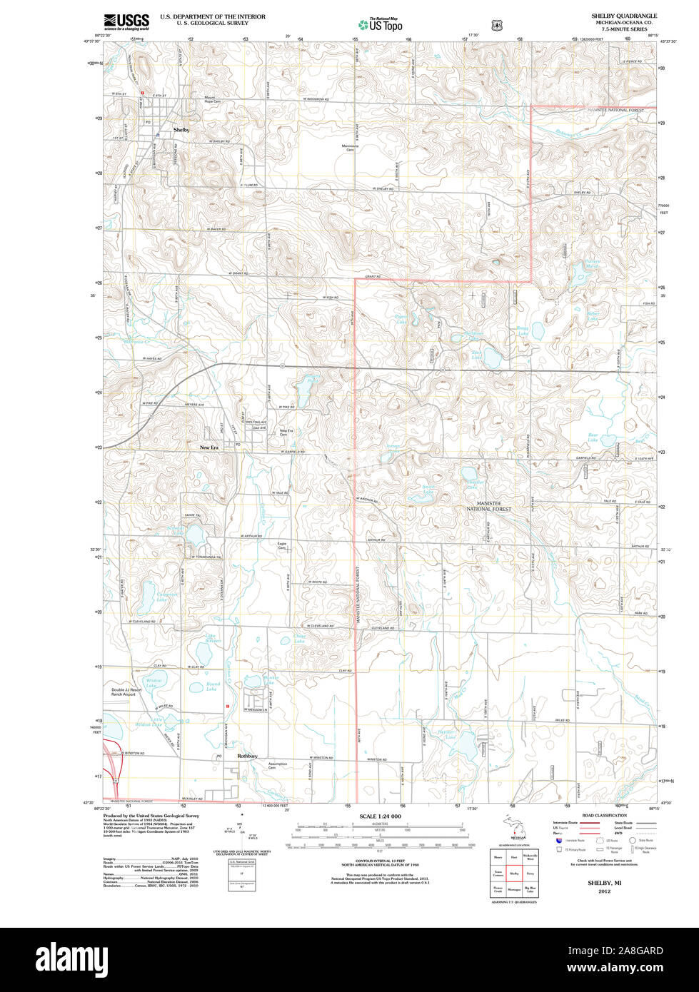 Shelby michigan map hi-res stock photography and images - Alamy