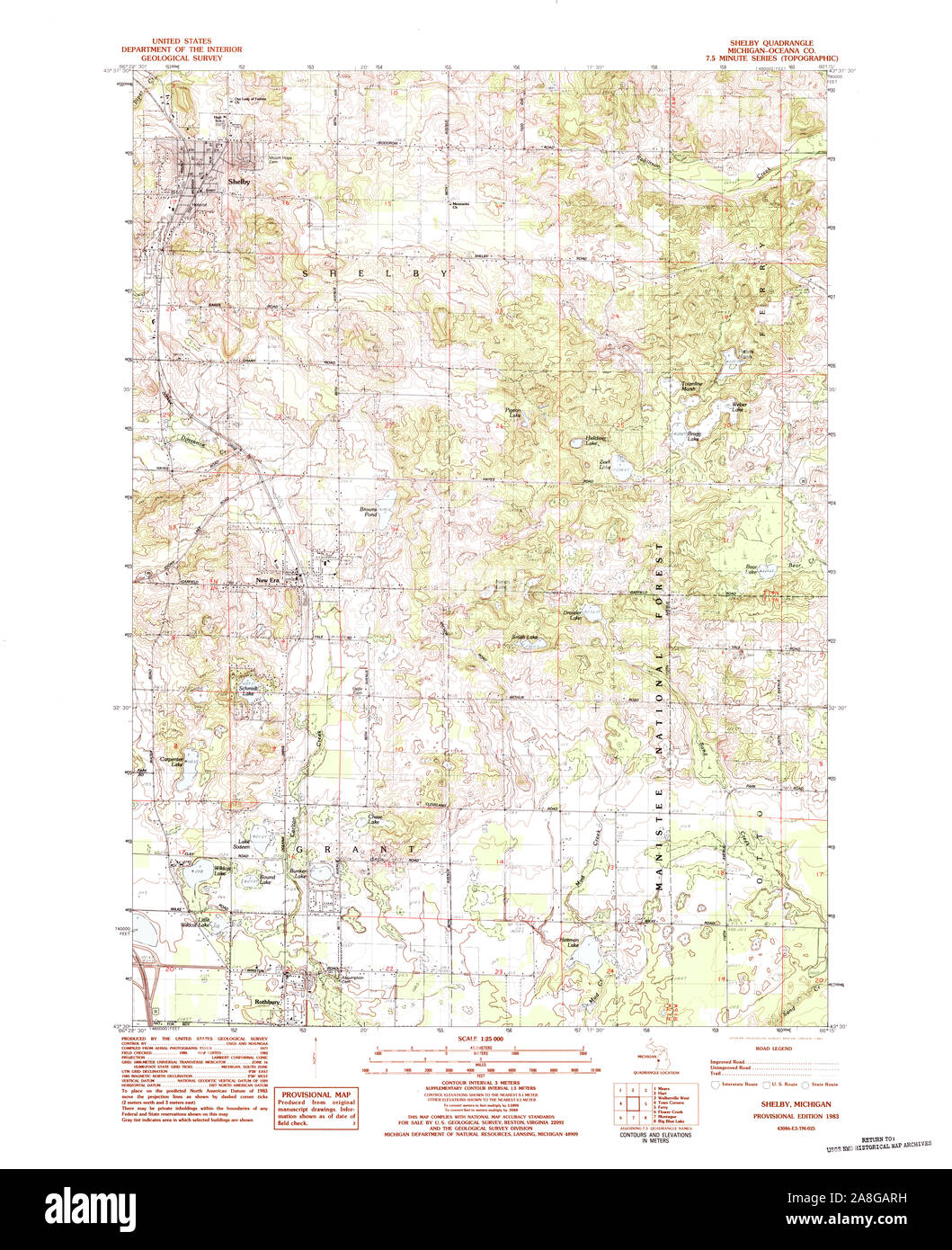 Shelby michigan map hi-res stock photography and images - Alamy