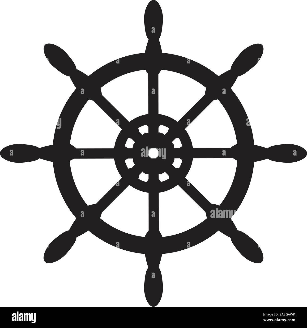 Ships Wheel Silhouette