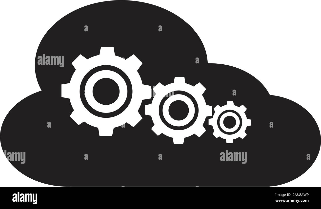 Cloud Computing Icon Black And White