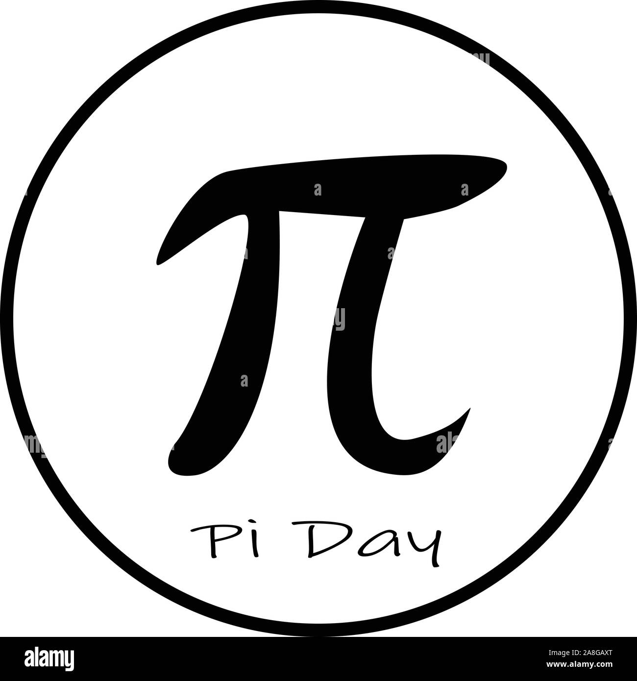 happy pi day icon on white background. flat style. pi day icon for your ...